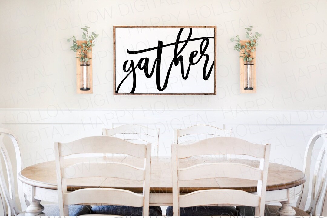 Gather SVG File: Farmhouse Dining Room Sign (digital Download) - Etsy