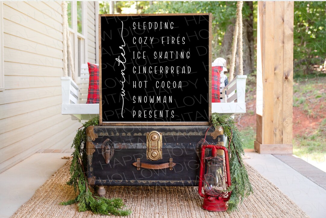 Bucket List SVG - Porch Sign - Outdoor Decor - Patio Decor - Winter ...