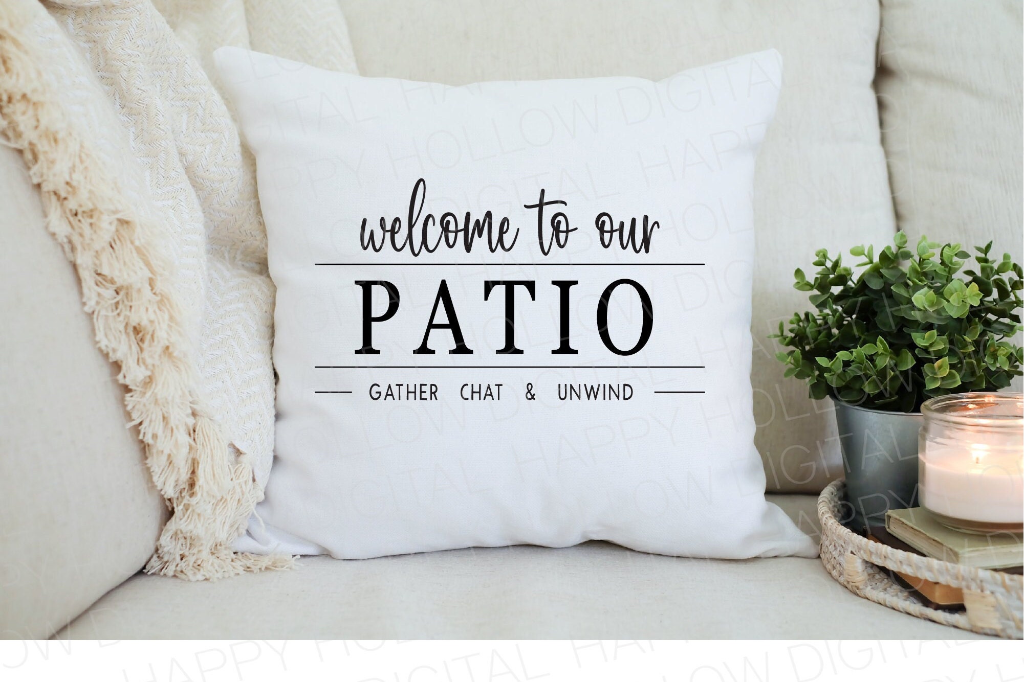 Welcome Patio Sign SVG: Outdoor Decor (digital Download) - Etsy