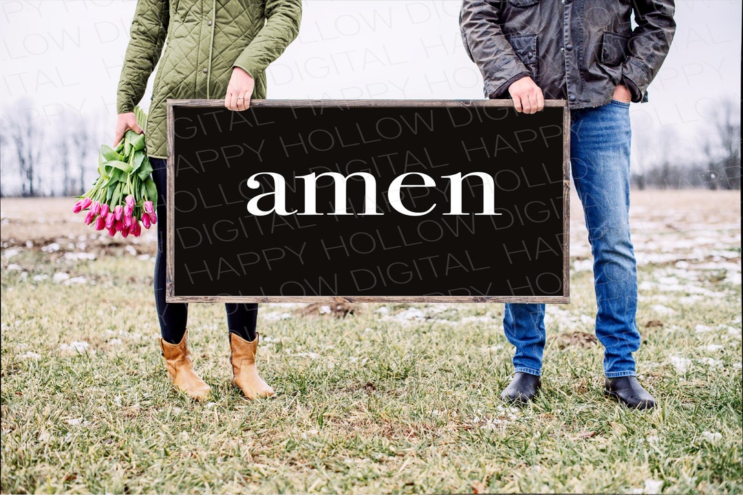 Amen SVG -religious Wall Art - Housewarming Gift - Amen Sign - Baptism ...