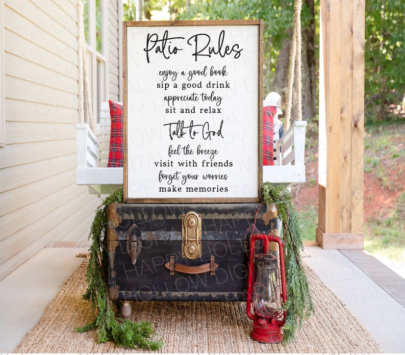 Patio Sign SVG Patio Decor Outdoor Sign Patio Bar - Etsy