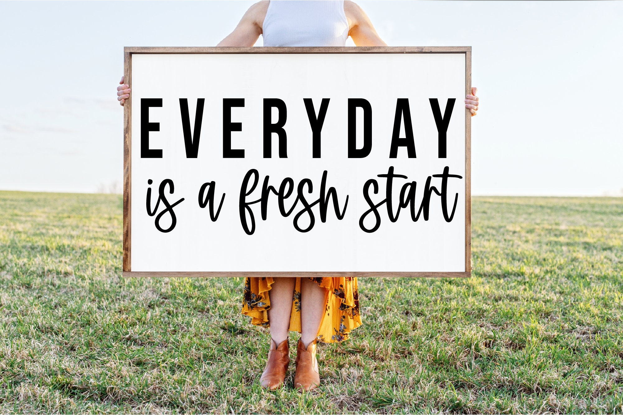 Everyday is a Fresh Start SVG Farmhouse Decor Motivational Wall Art ...