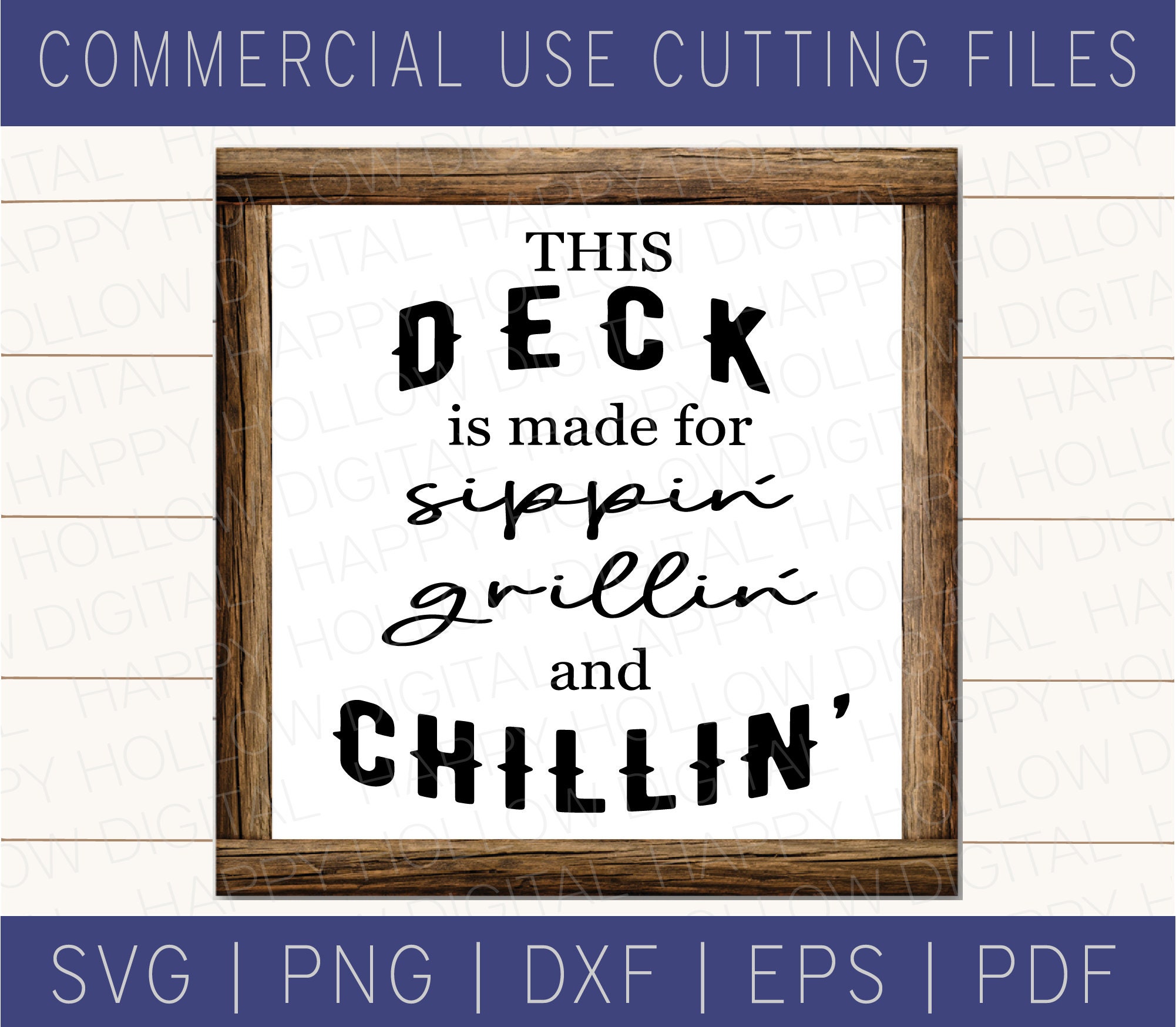 Deck Sign SVG - Deck Decor - Outdoor Decor - SVG File - Outdoor Pillow ...