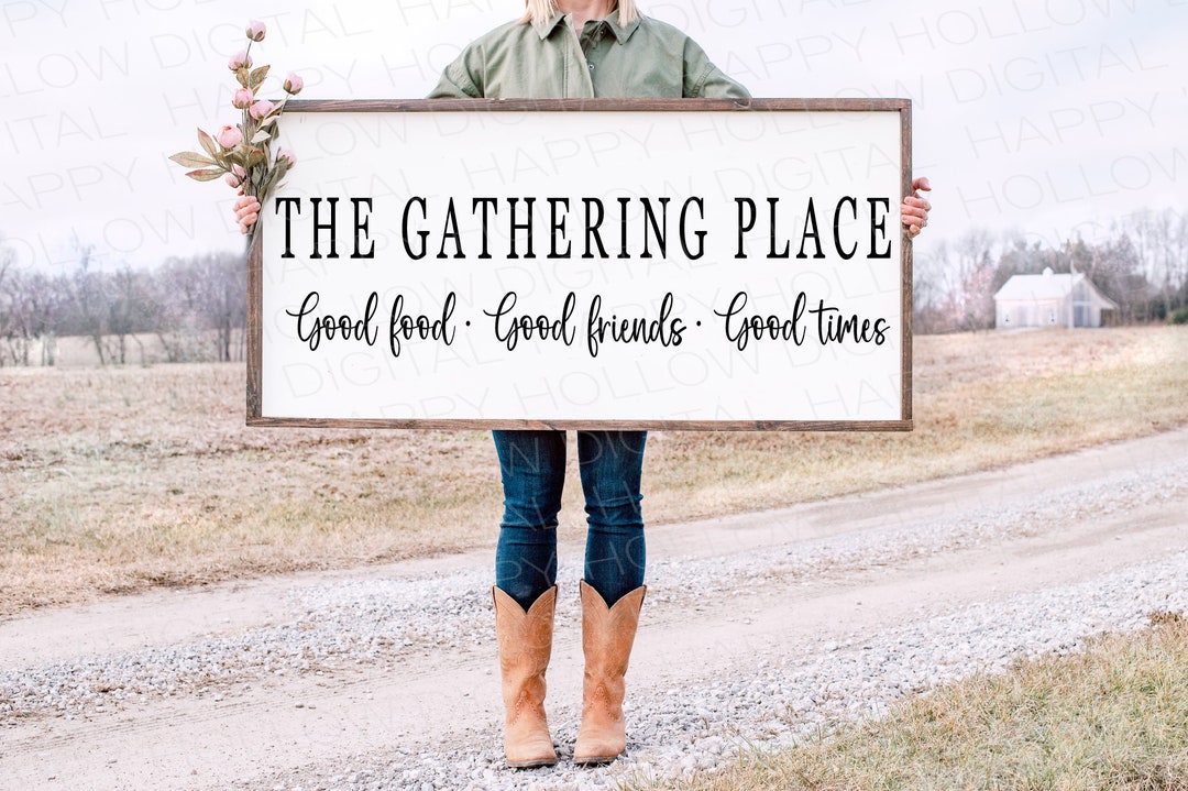 Gathering Place SVG: Porch Sign, Dining Room Art (digital Download) - Etsy
