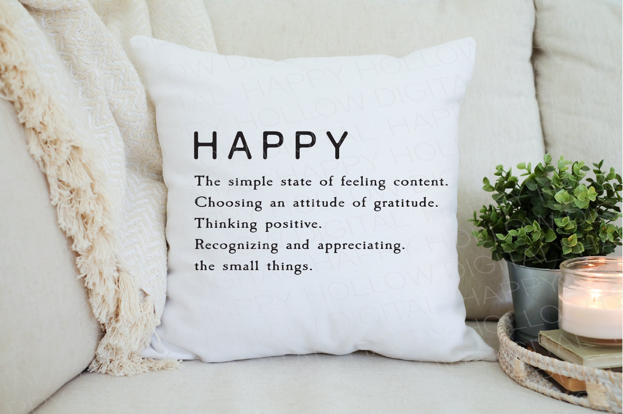 Happy SVG Happy Definition SVG Farmhouse Decor Rustic Wall Decor Throw ...