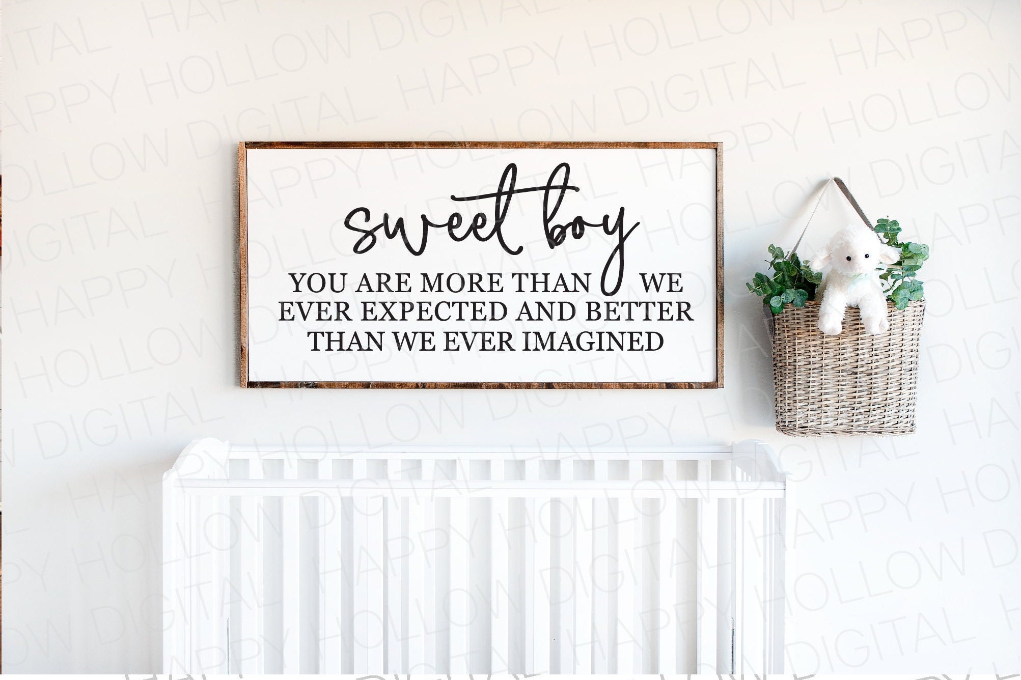 Sweet Boy Sign - Boy Room Wall Decor - Cut File - Nursery Decor - Baby ...