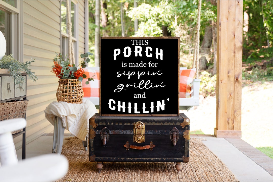 Porch Sign SVG: Outdoor Decor File for Cricut & Silhouette (instant ...
