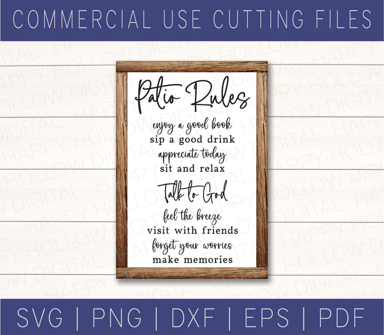 Patio Sign SVG - Patio Decor - Outdoor Sign - Patio Bar - Rules Sign ...