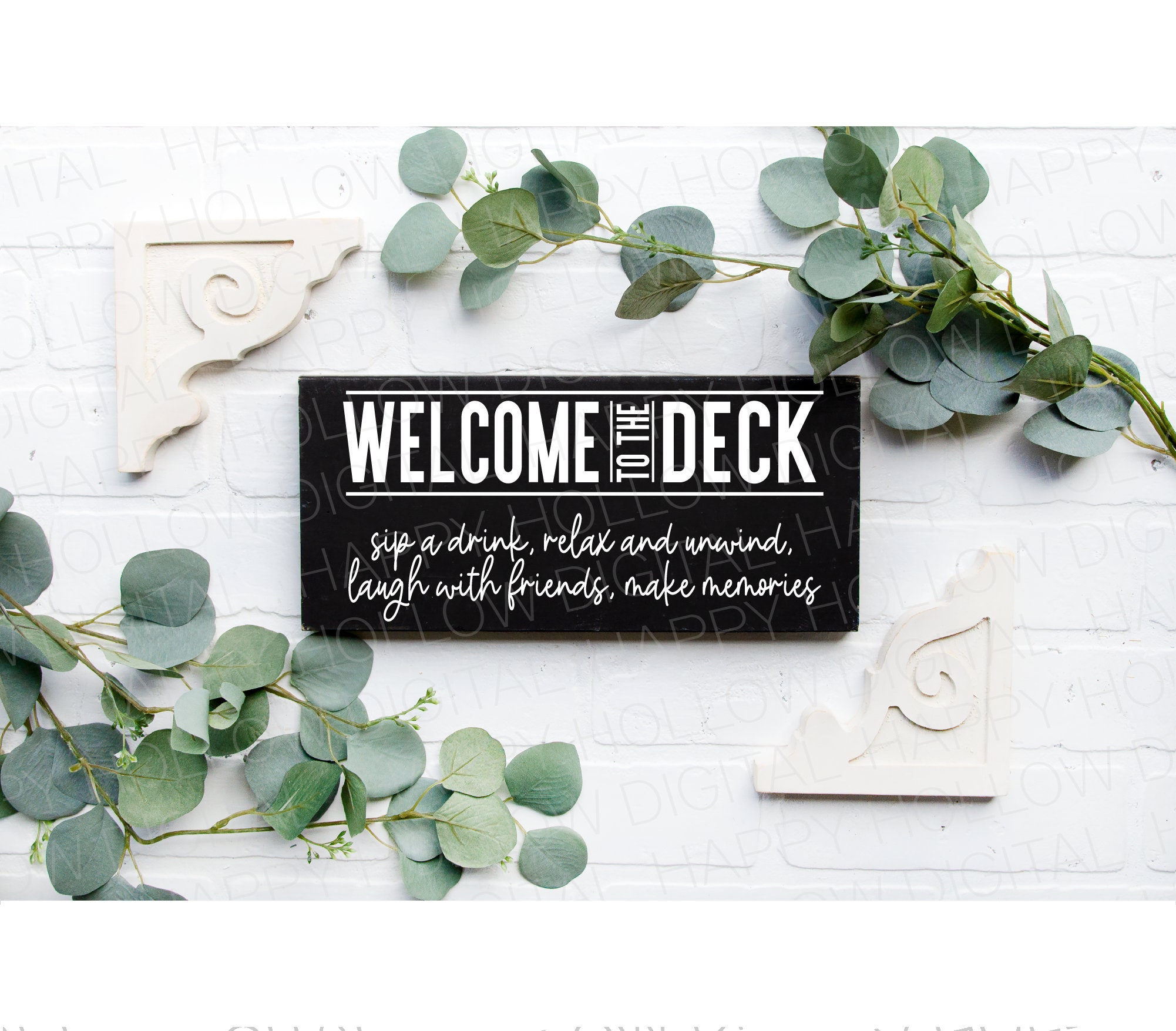Welcome SVG Back Porch Decor Deck Sign SVG Outdoor Pillow Deck Welcome ...