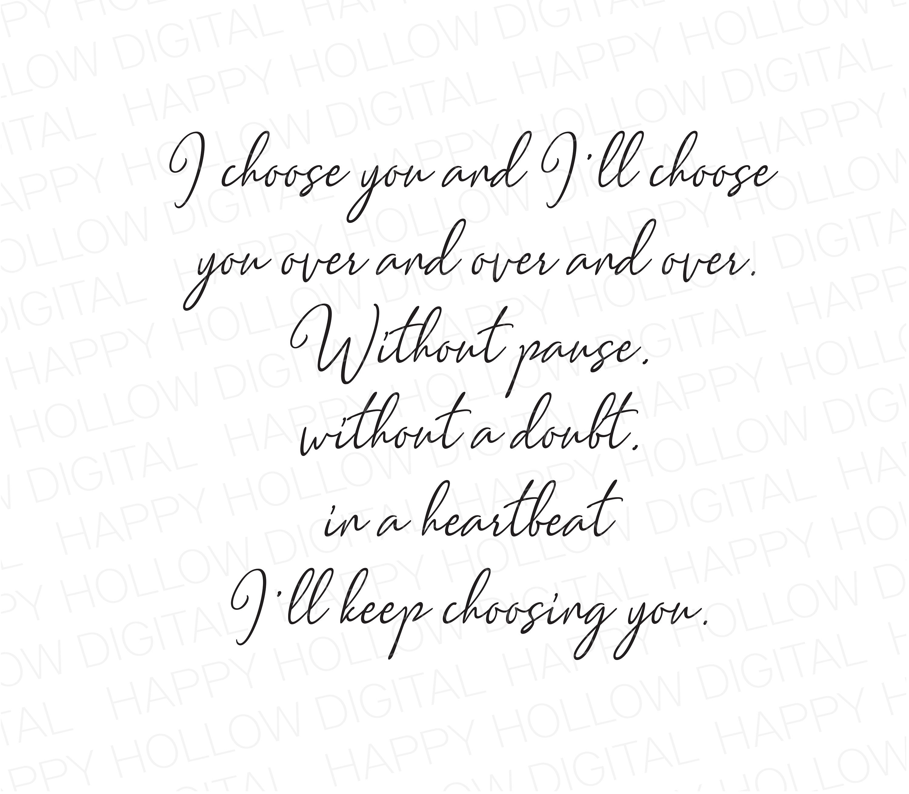 I Choose You SVG - Love SVG - Wedding Sign - Bridal Shower Gift ...