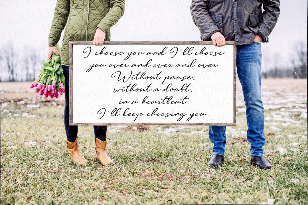 I Choose You SVG - Love SVG - Wedding Sign - Bridal Shower Gift ...