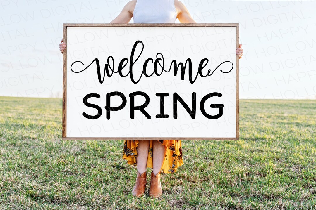 Spring Welcome Sign SVG: Easter Bunny Door Hanger (digital Download) - Etsy