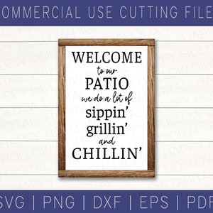 Welcome to the Patio Sign SVG – Outdoor Decor (digital Download) - Etsy