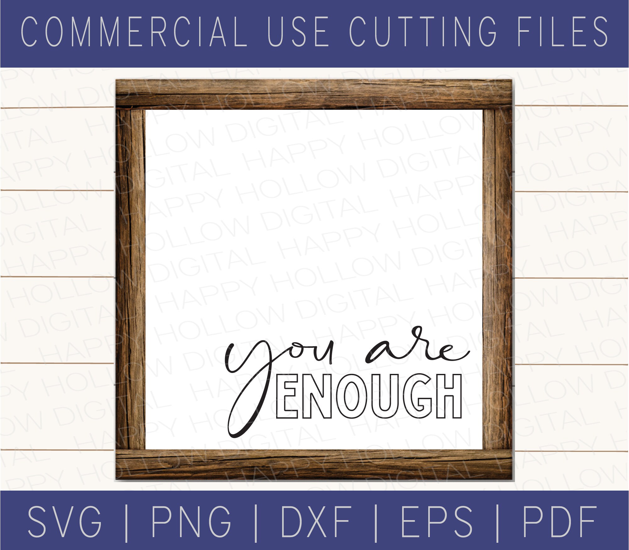 You Are Enough SVG Empowering Words Inspirational Quote Motivational ...