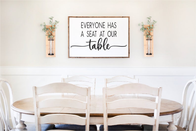 Farmhouse Kitchen Sign SVG: Everyone Has a Seat (digital Design) - Etsy