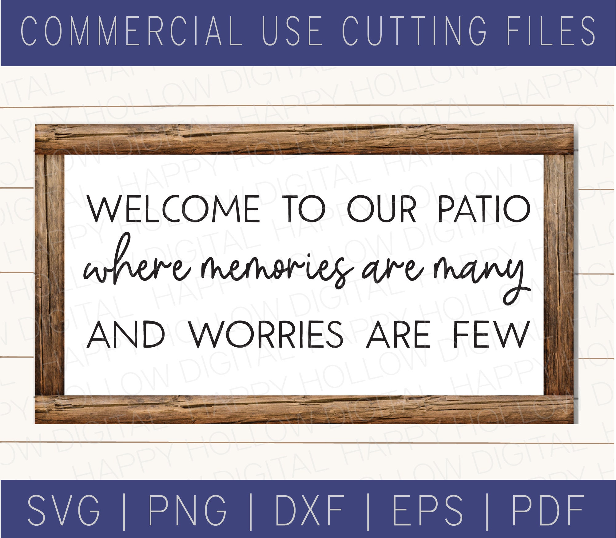 Welcome SVG Patio Sign Patio Decor Patio Sign SVG - Etsy