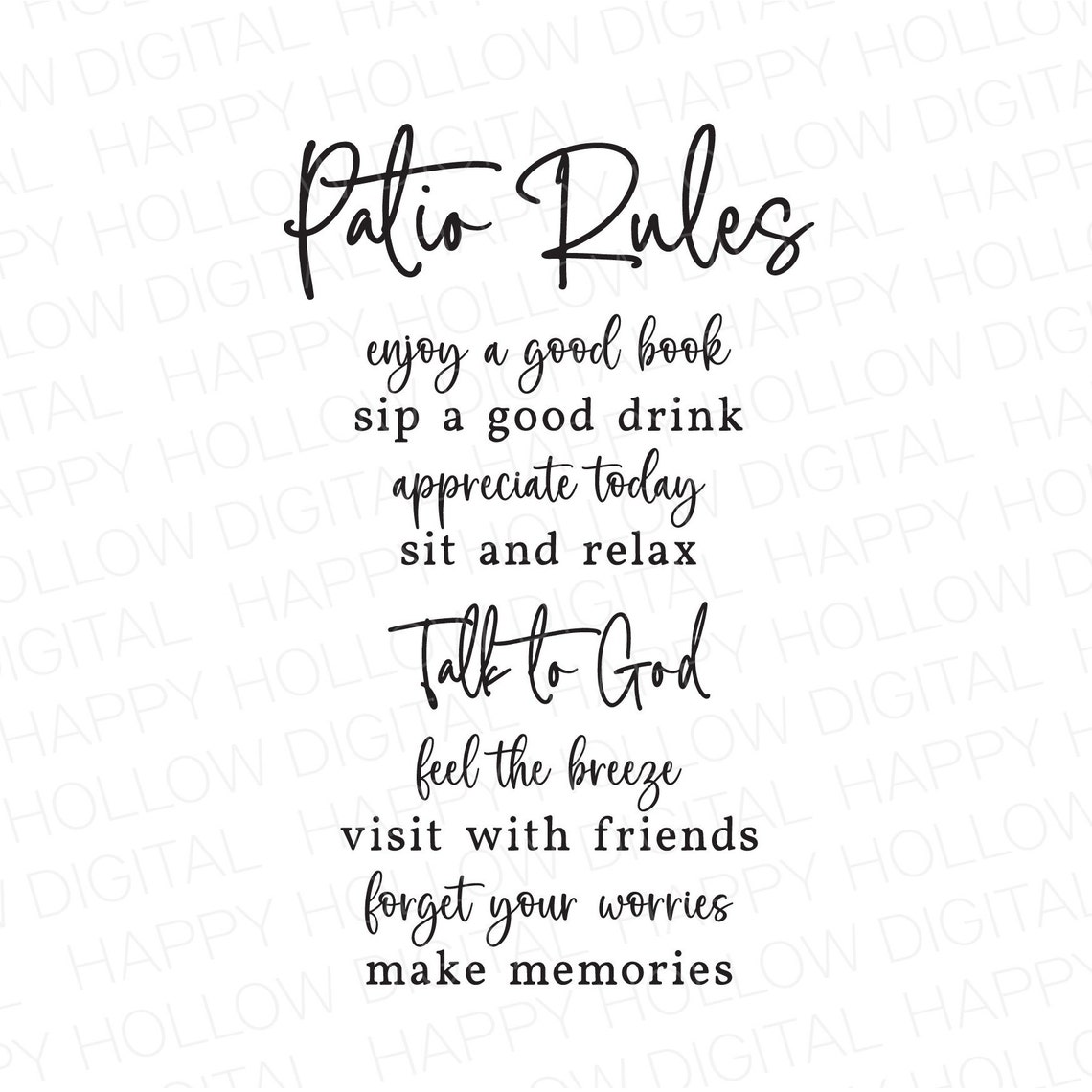 Patio Sign SVG - Patio Decor - Outdoor Sign - Patio Bar - Rules Sign ...