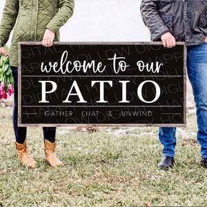 Welcome Patio Sign SVG: Outdoor Decor (digital Download) - Etsy
