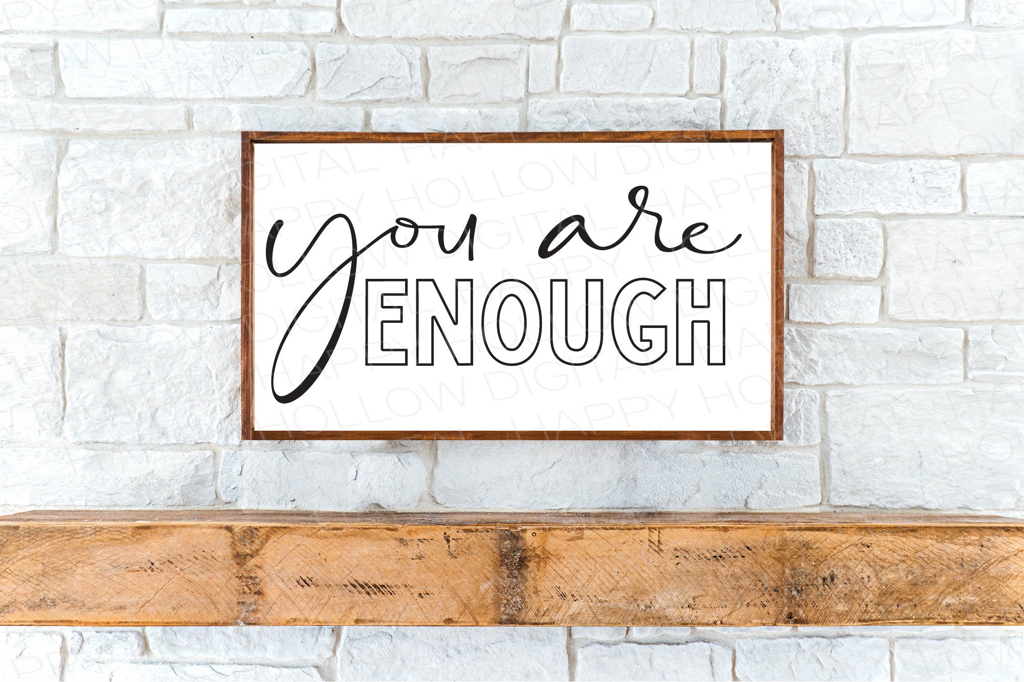 You Are Enough SVG Empowering Words Inspirational Quote Motivational ...