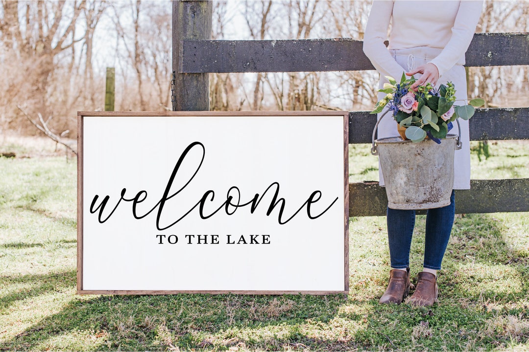 Welcome to the Lake SVG: Lake House Sign, Porch Decor (digital) - Etsy