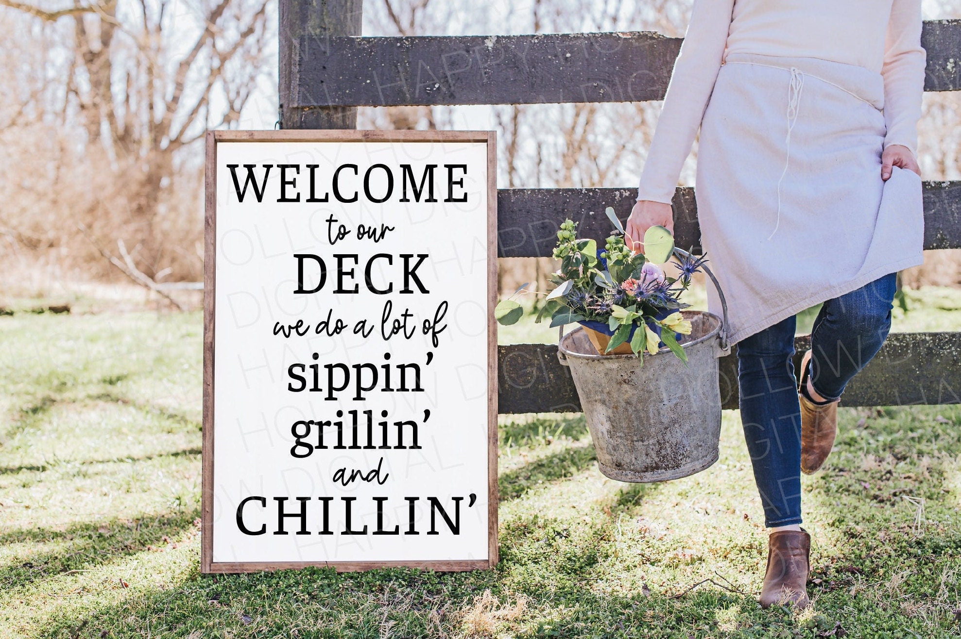 Welcome to the Deck Sign SVG - Deck Decor - Outdoor Decor - SVG File ...