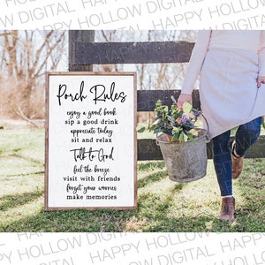 Porch Sign SVG Porch Decor Outdoor Sign Rules Sign SVG - Etsy