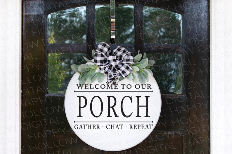 Welcome SVG Front Porch Decor Porch Sign SVG Outdoor Pillow Porch ...