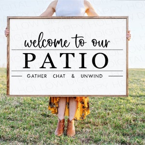 Welcome Patio Sign SVG: Outdoor Decor (digital Download) - Etsy