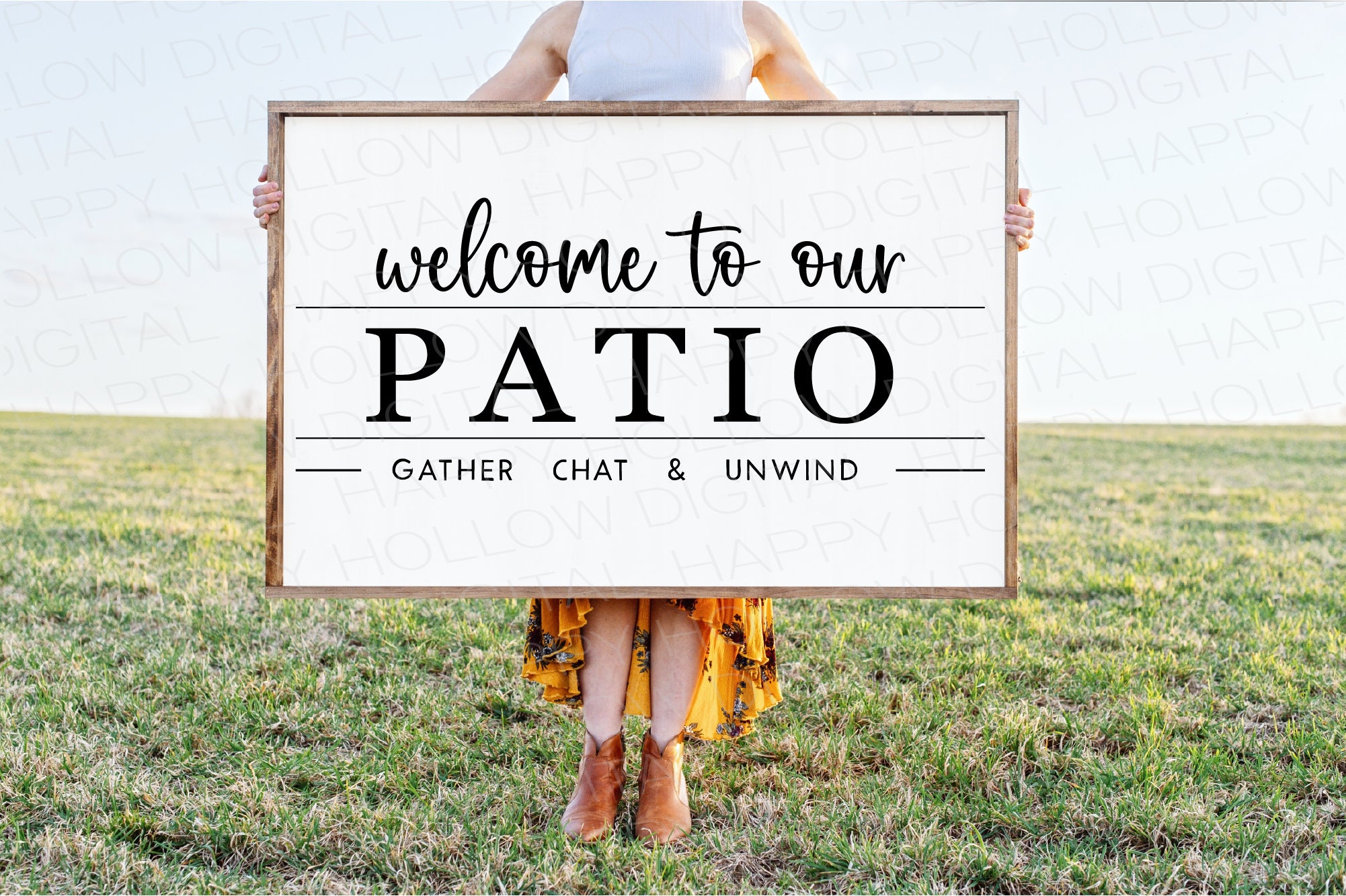 Welcome Patio Sign SVG: Outdoor Decor (digital Download) - Etsy