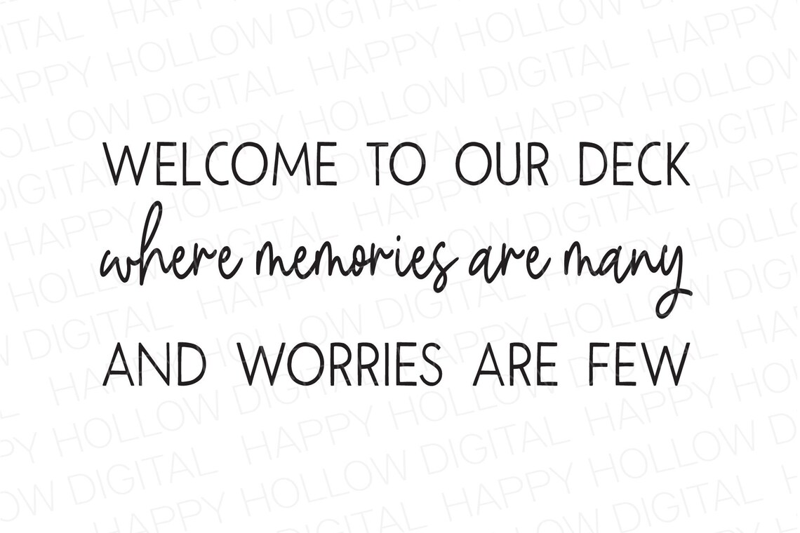 Welcome SVG Back Porch Decor Deck Sign SVG Outdoor - Etsy