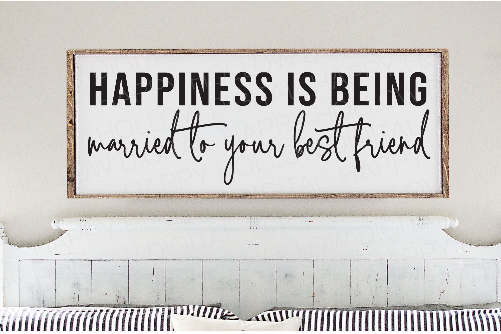 Happiness is Being Married to SVG Wedding Sign Bridal - Etsy