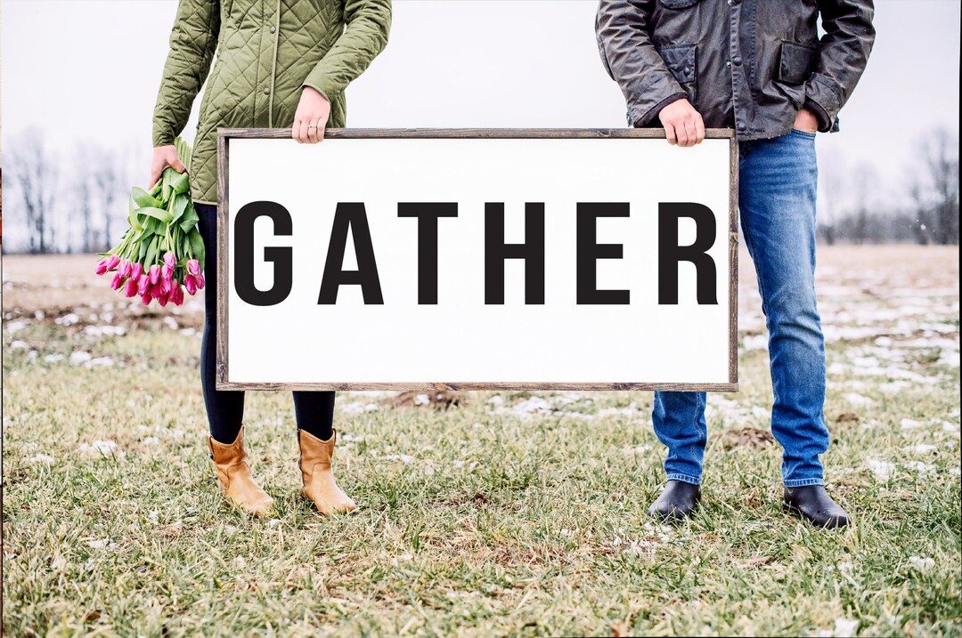 Gather Svg - Wall Decor - Farmhouse Table - SVG File - Gather Sign for ...