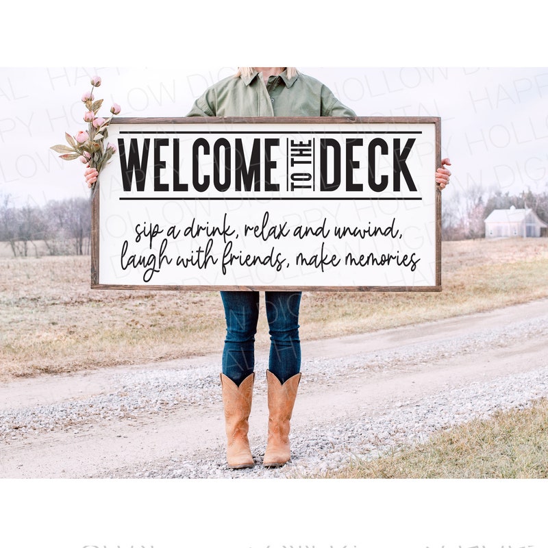 Welcome to the Deck Sign - Etsy
