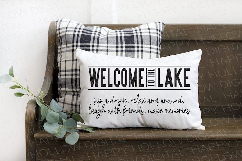 Lake House Welcome Sign SVG: Outdoor Decor (digital Download) - Etsy