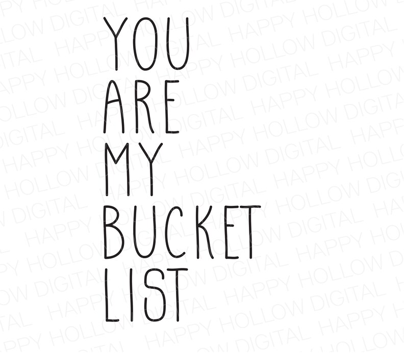 You Are My Bucket List SVG Marriage SVG Couples Gift Bridal Shower Gift ...