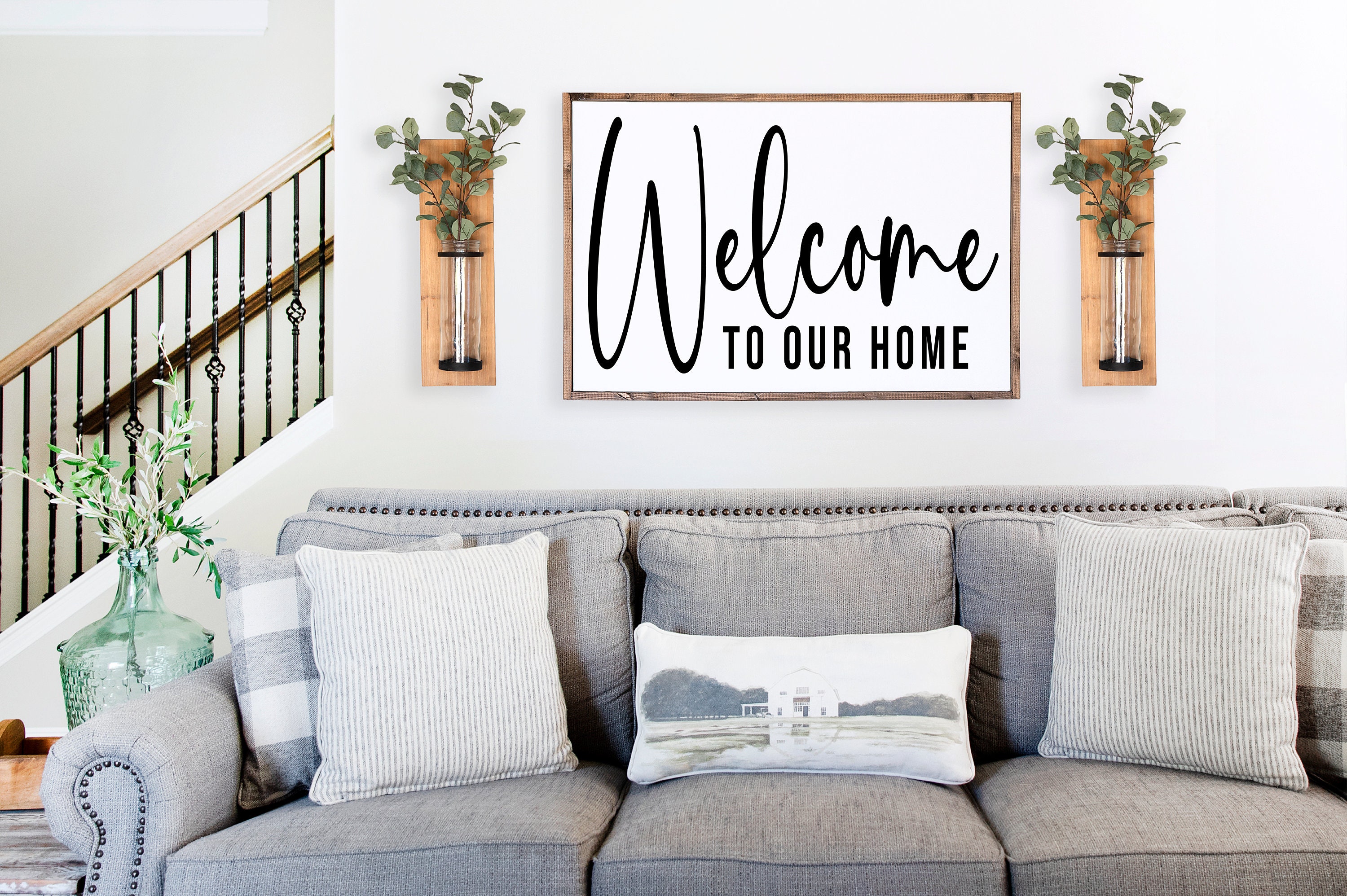 Farmhouse Welcome Sign SVG: Rustic Home Decor (digital Download) - Etsy