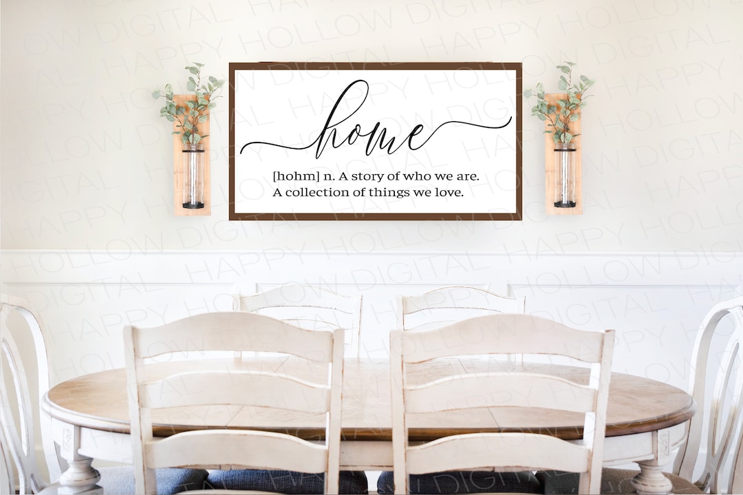Home Definition SVG Home Sign Family Gift Home Definition Print living ...