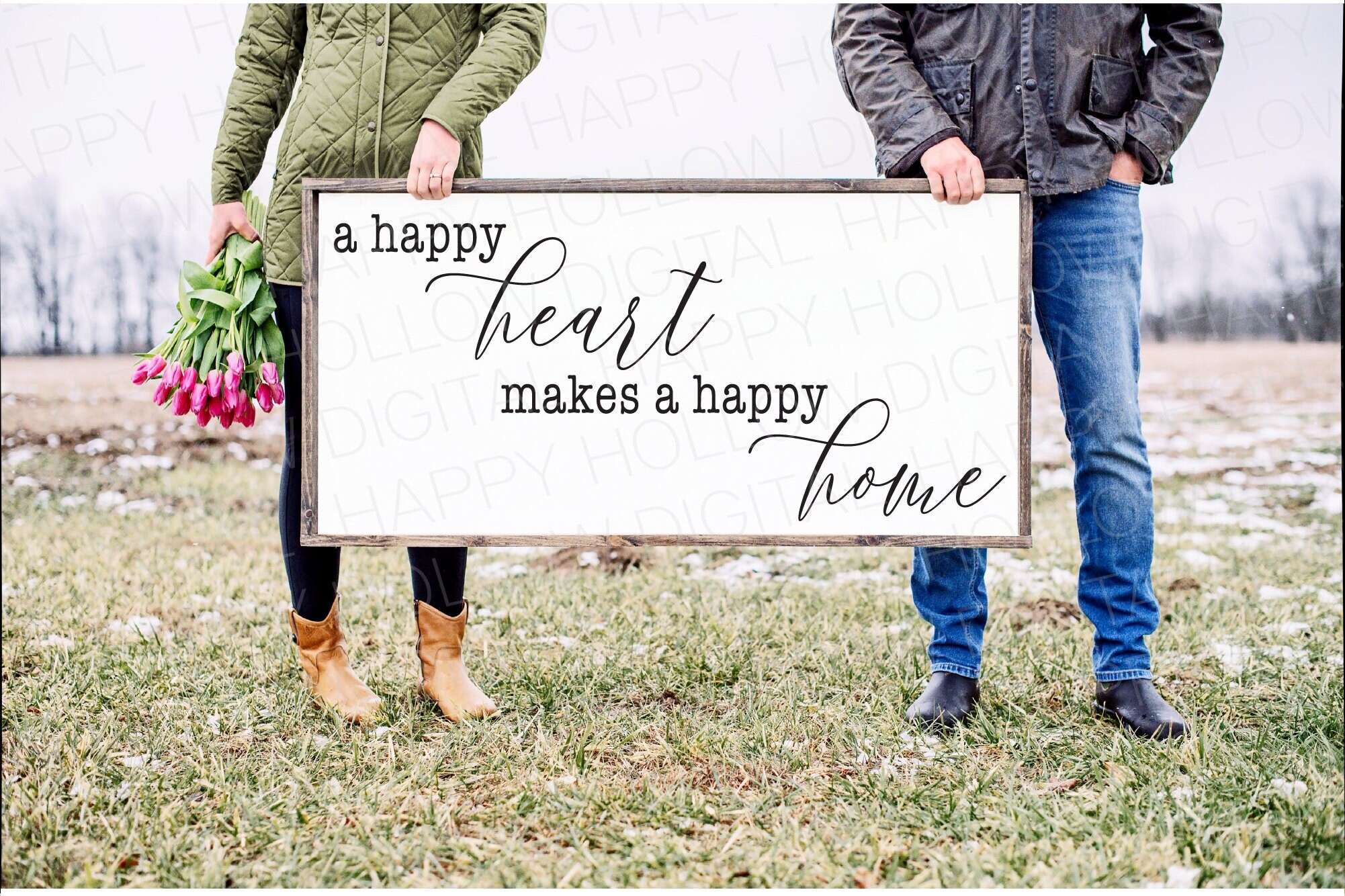 Happy Heart SVG Happy Home SVG Farm Style SVG Home Decor Throw Pillow ...
