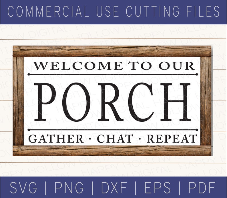 Welcome SVG Front Porch Decor Porch Sign SVG Outdoor Pillow Porch ...