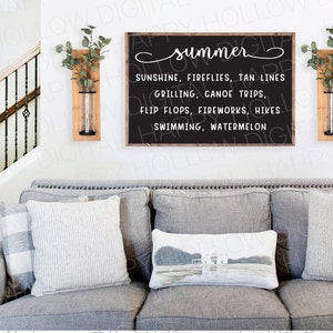 Summer Bucket List - Bucket List Sign - Porch Sign - Seasonal Decor ...