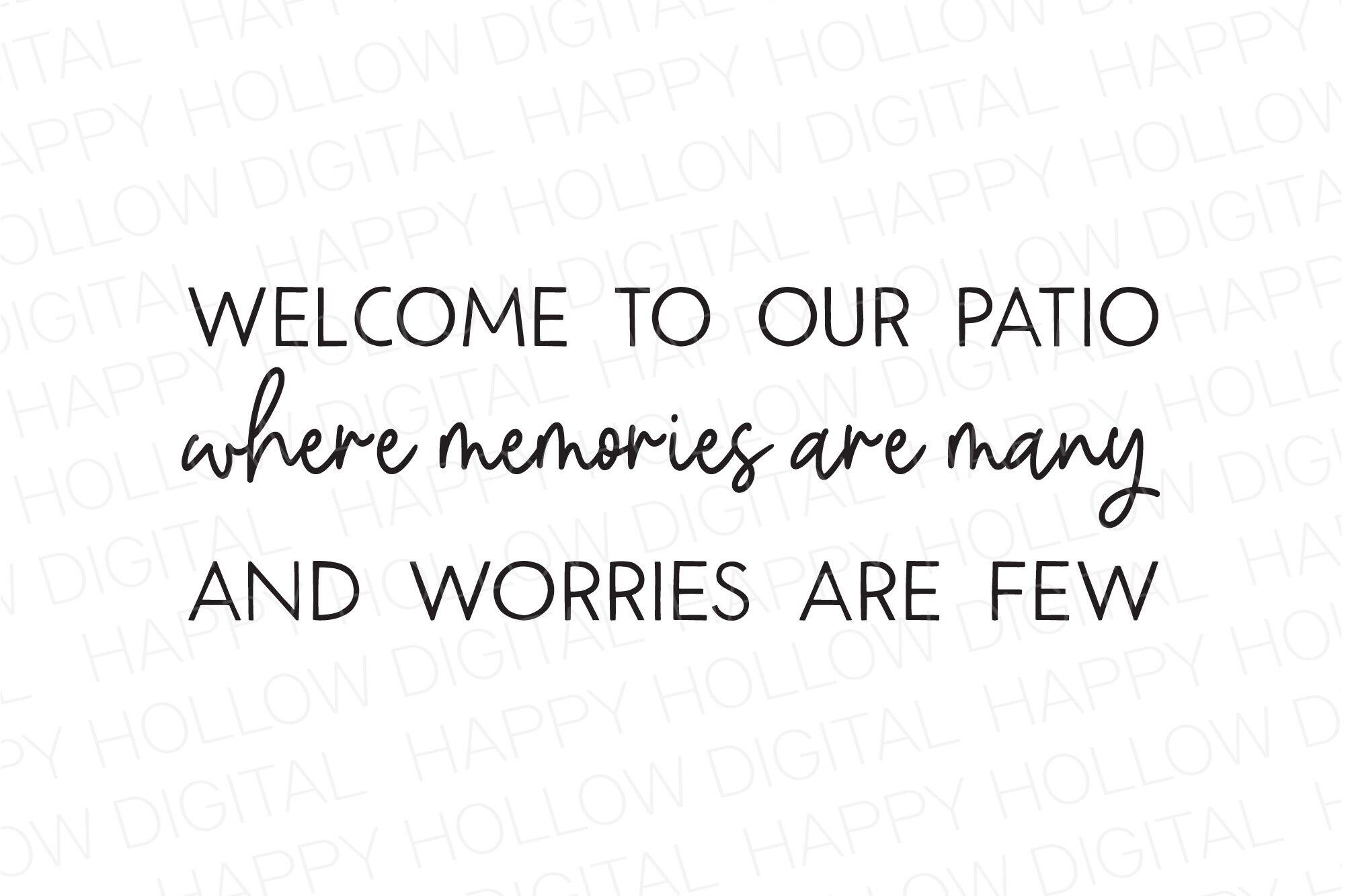 Welcome SVG Patio Sign Patio Decor Patio Sign SVG - Etsy