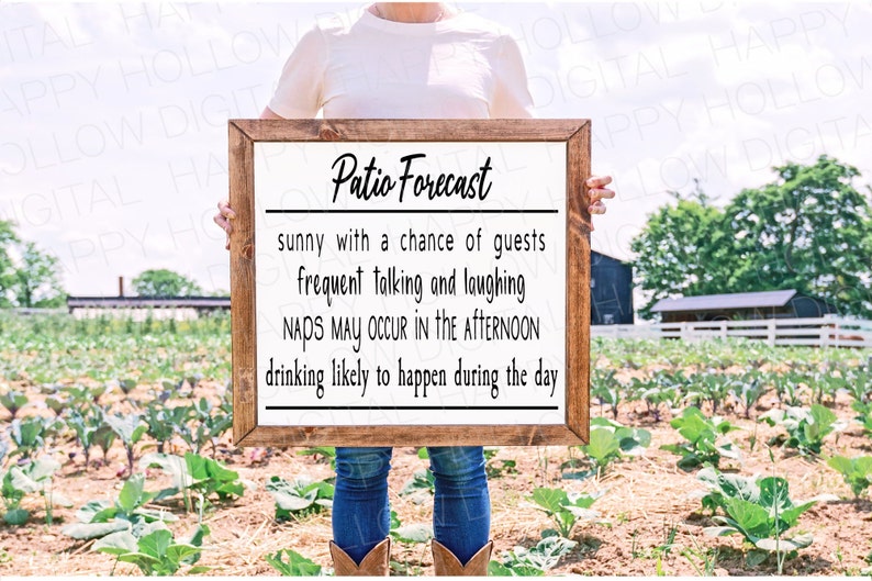 Patio Forecast Funny SVG Patio Sign SVG Outdoor Pillow - Etsy
