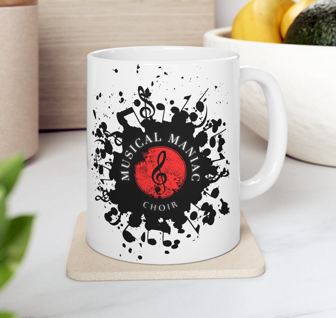 Musical Maniac Choir Mug Ceramic Coffee Tea Mug Cup 11oz for Music ...