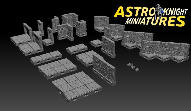 Castle/dungeon Table Top Gaming Tile 3D Printer STL Files - Etsy
