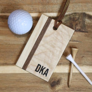 Golf Bag Tag | Personalized | Bag Tag | Walnut & Maple - Etsy
