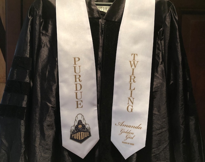 Customized Purdue Graduation Stole - Etsy