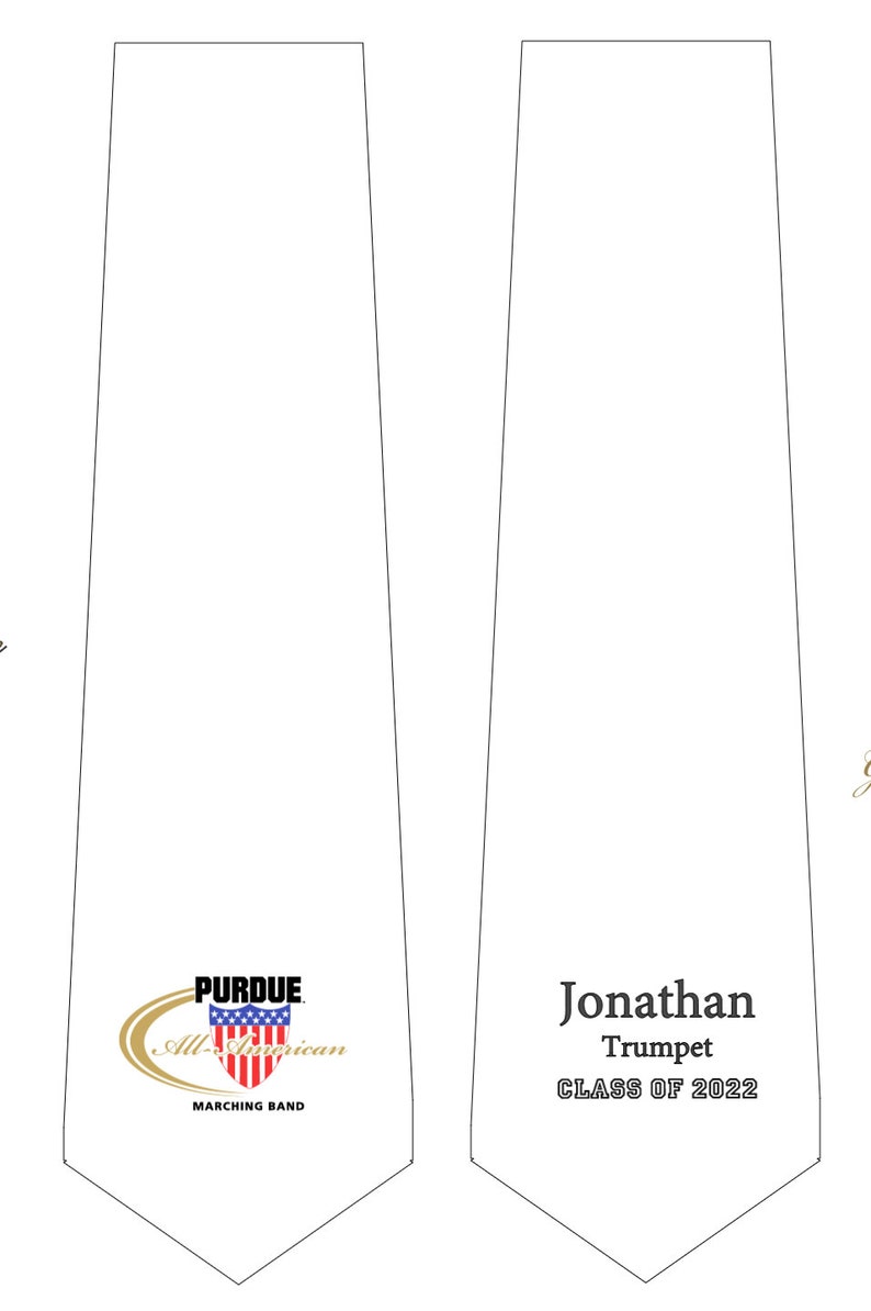 Customized Purdue Graduation Stole - Etsy