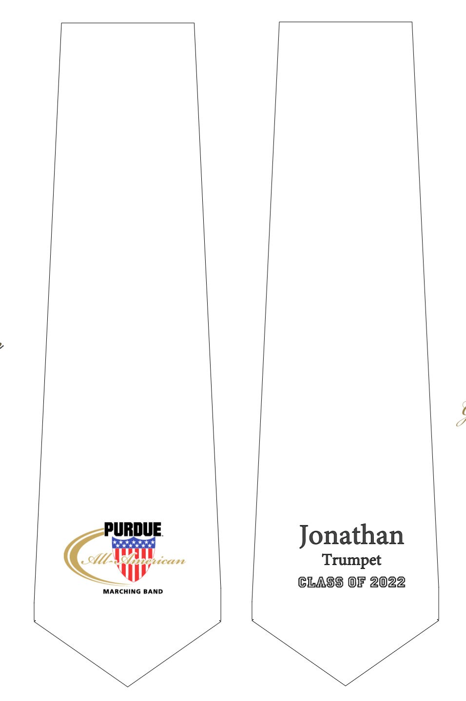 Customized Purdue Graduation Stole - Etsy