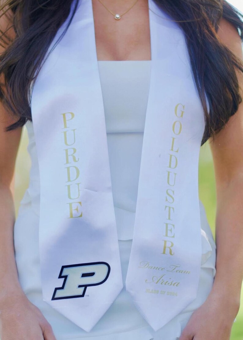 Customized Purdue Graduation Stole - Etsy