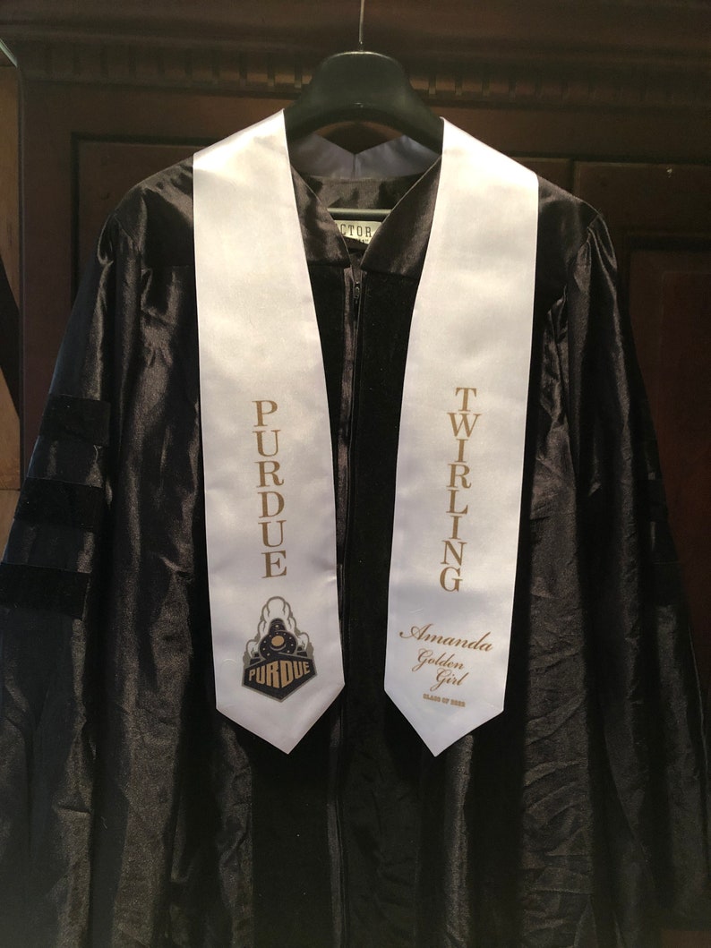 Customized Purdue Graduation Stole - Etsy